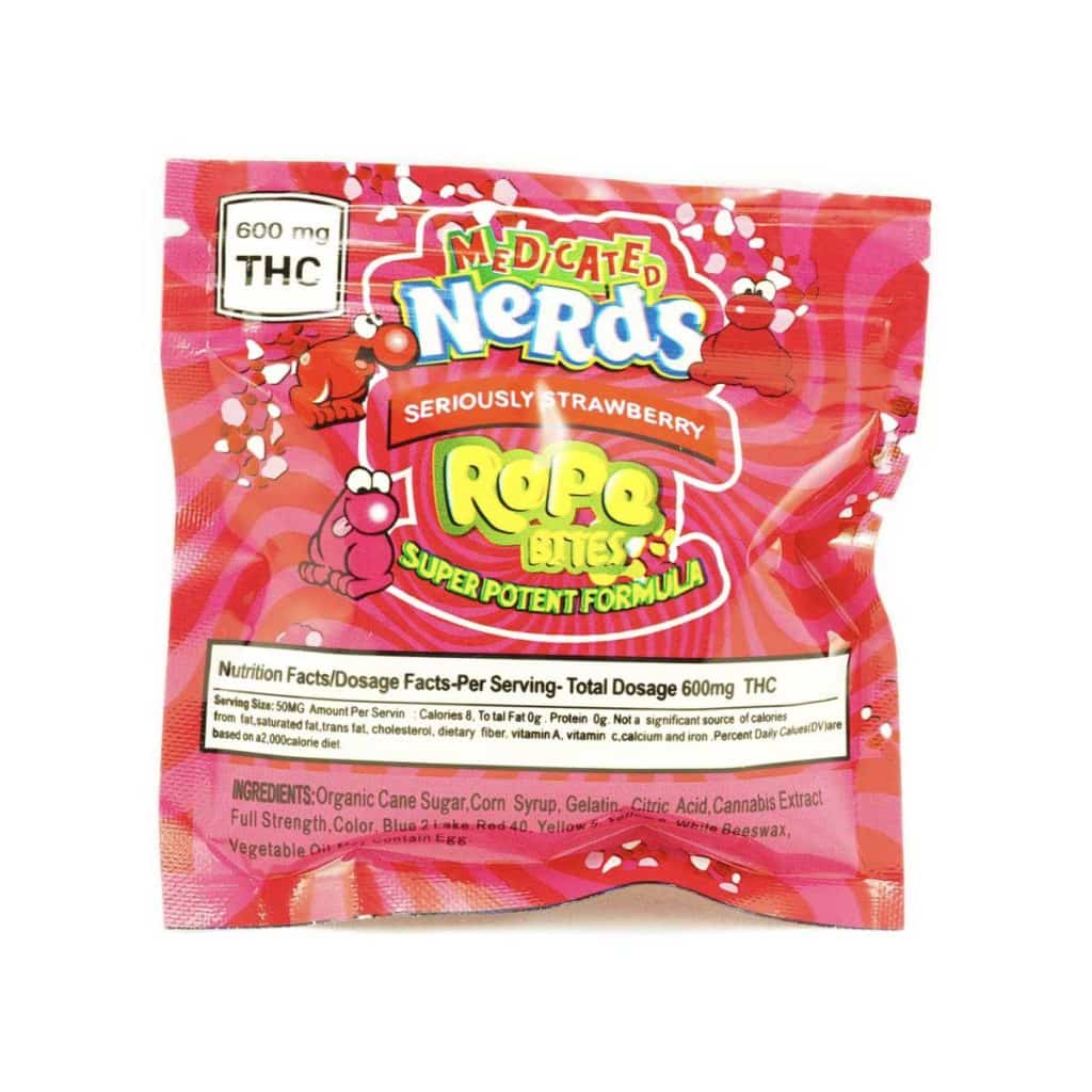 Nerd Rope Bites Strawberry – 600MG THC - Online Dispensary Canada ...